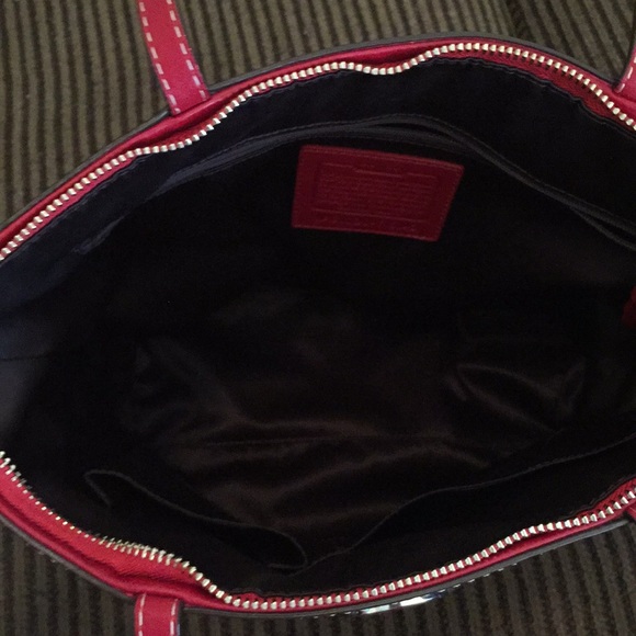 Bags | Authentic Red Patent Leather Coach Bag | Poshmark